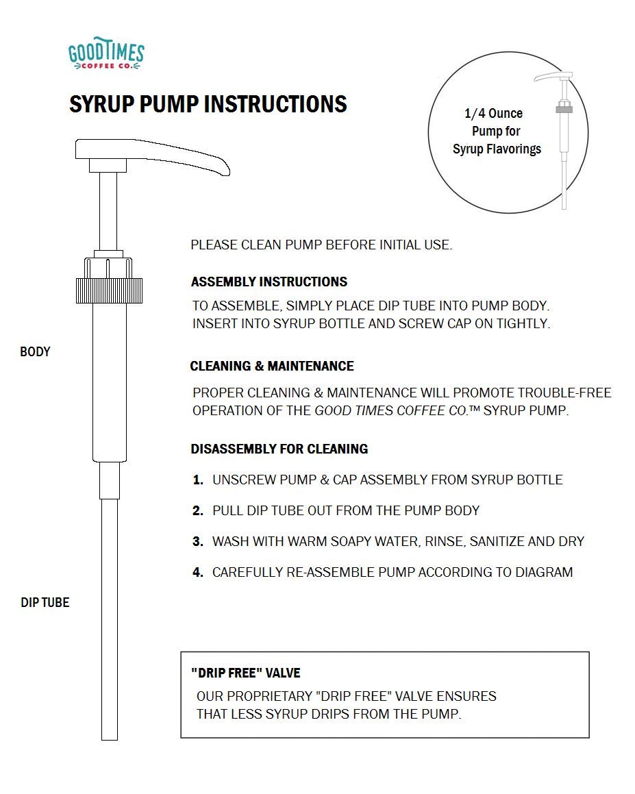 Gold Coffee Syrup Pump for 750ml Bottles (Pack of 6) | Good Times ...